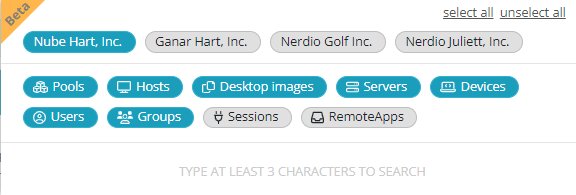 Overview of Global Search Bar – Nerdio Help Center