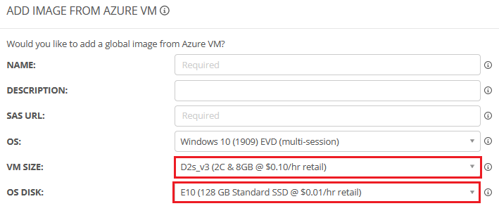 VM Size and Disk Options – Nerdio Help Center