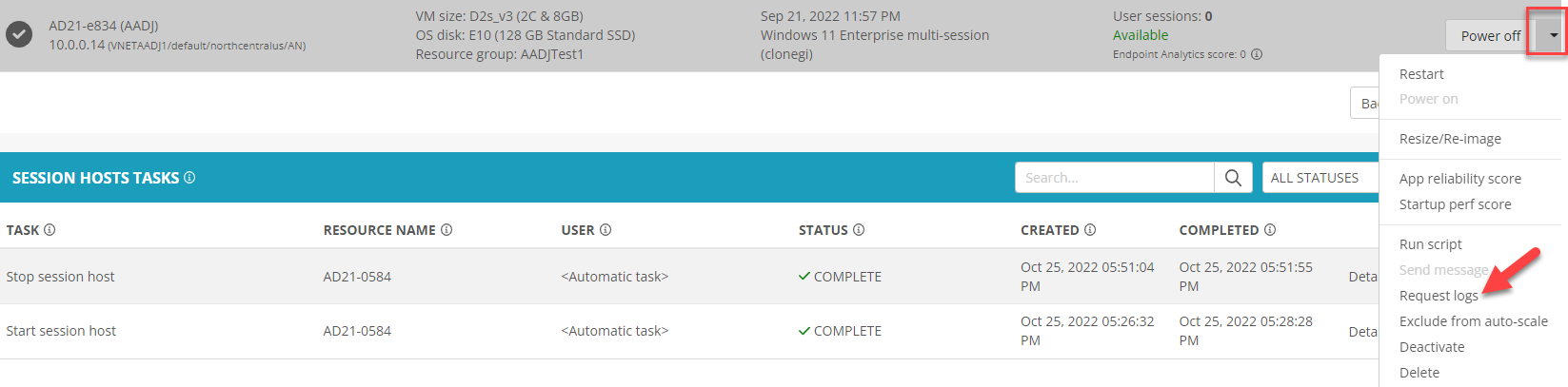 VM Server Logs – Nerdio Help Center