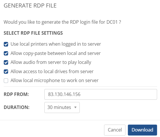 Generate an RDP File – Nerdio Help Center