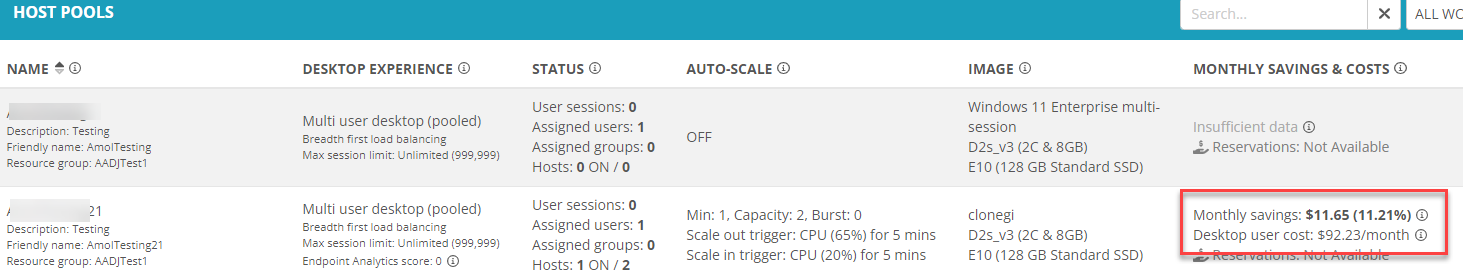 Overview of Host Pool Costs and Savings – Nerdio Help Center